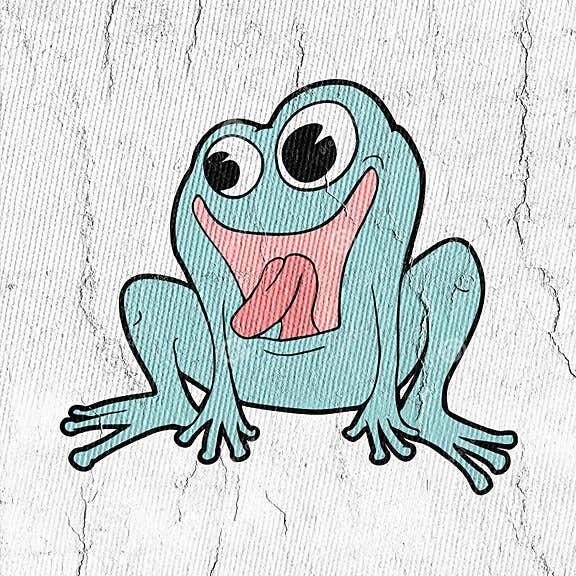 Funny frog draw stock illustration. Illustration of draw - 140765044