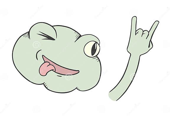 Funny frog draw stock vector. Illustration of reptile - 327581048