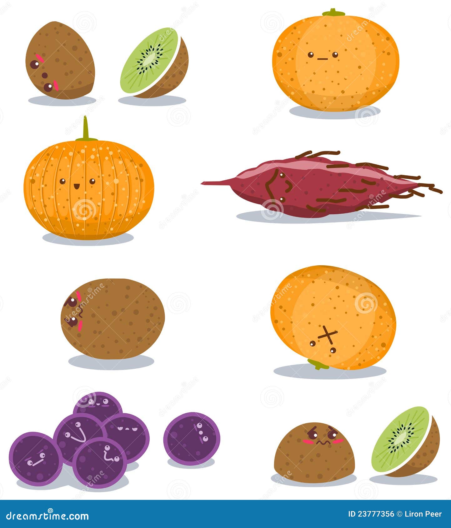 Funny Fruits Fun Pack stock vector. Illustration of orange - 23777356