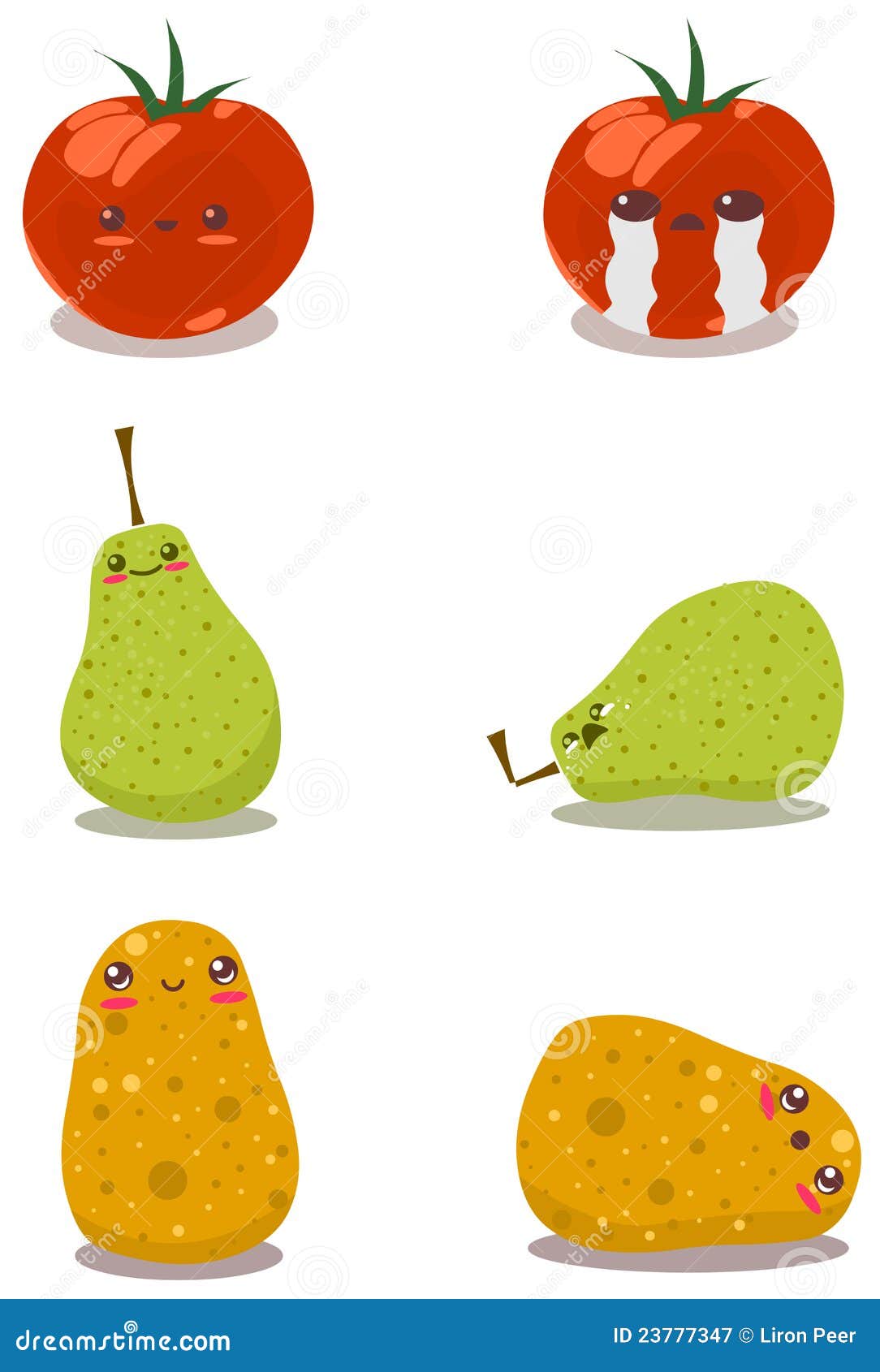 Funny Fruits Fun Pack2 stock vector. Illustration of icons - 23777347