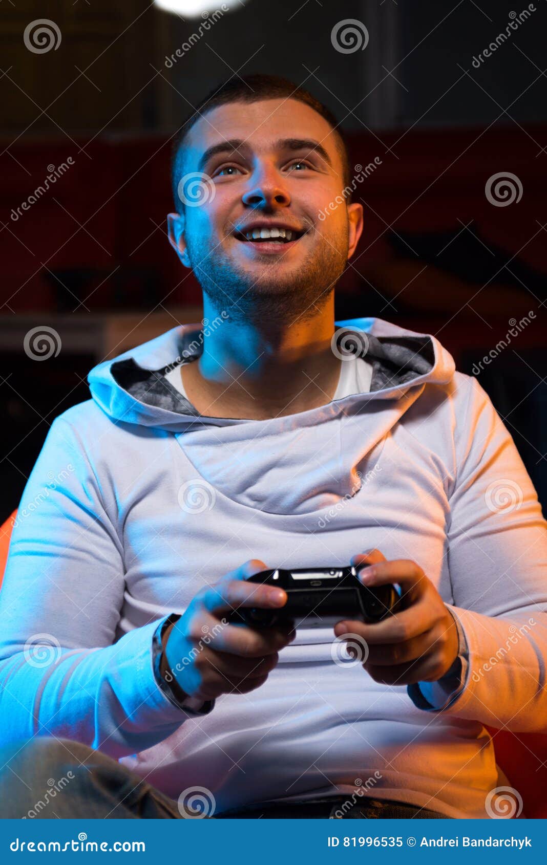 Funny Gamer with Controller Stock Image - Image of entertainment ...