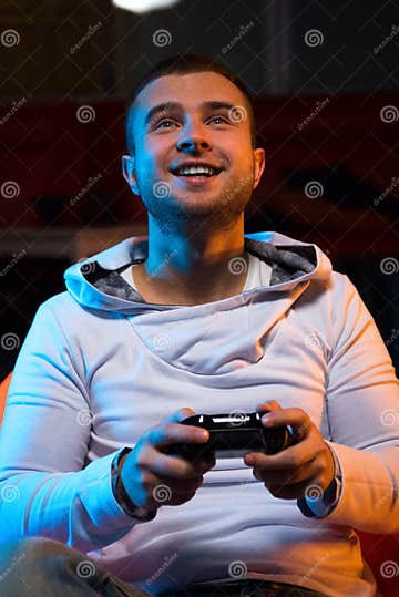 Funny Gamer with Controller Stock Image - Image of entertainment ...