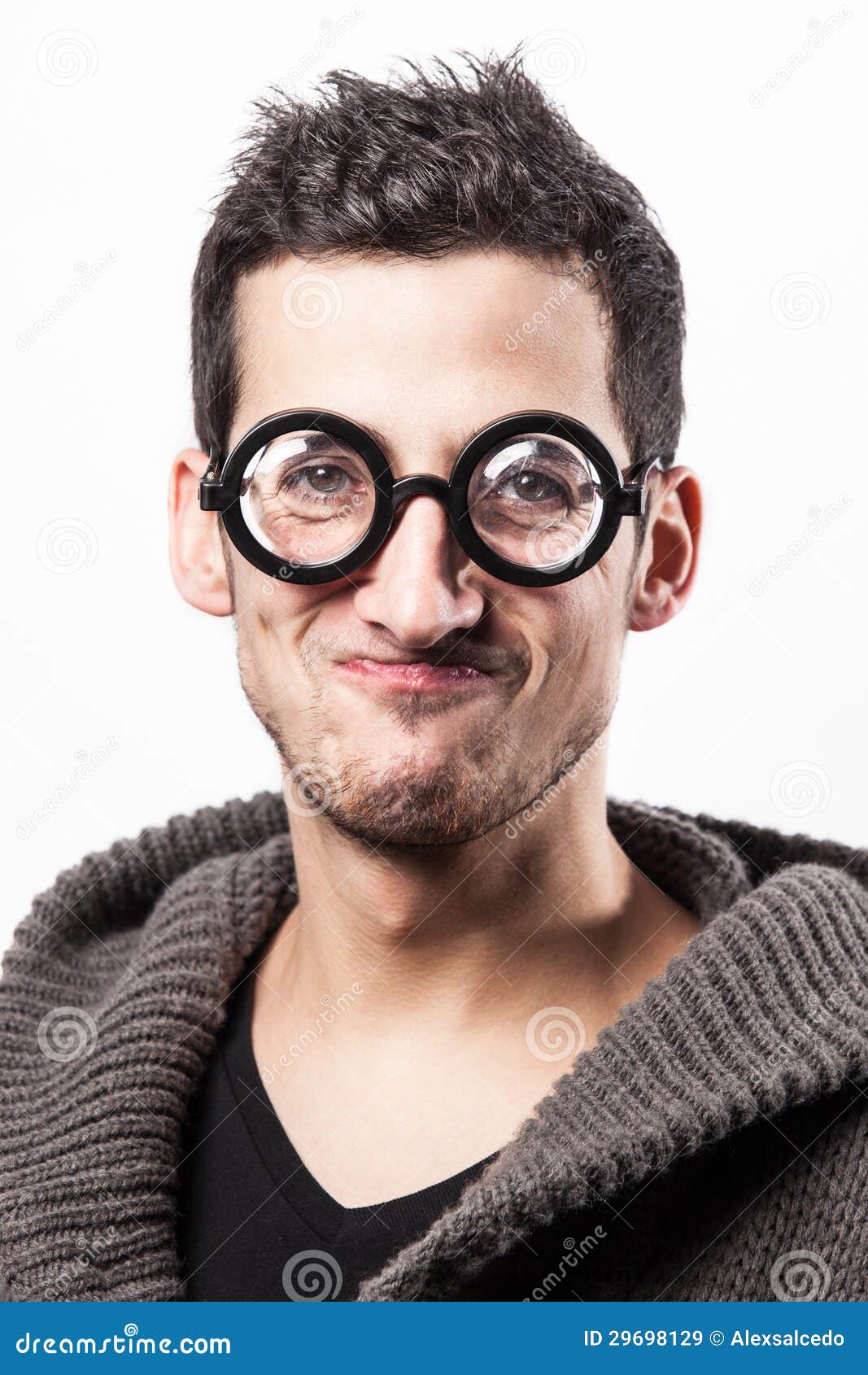 Funny geek stock image. Image of smile, isolated, freak - 29698129