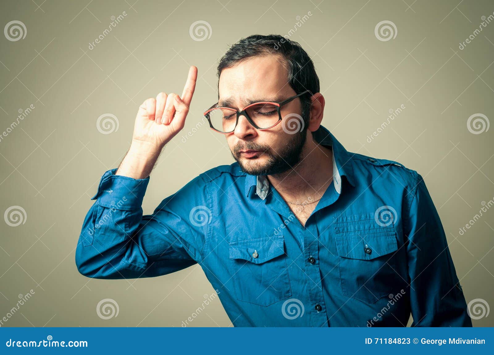 Funny geek with glasses stock image. Image of designer - 71184823