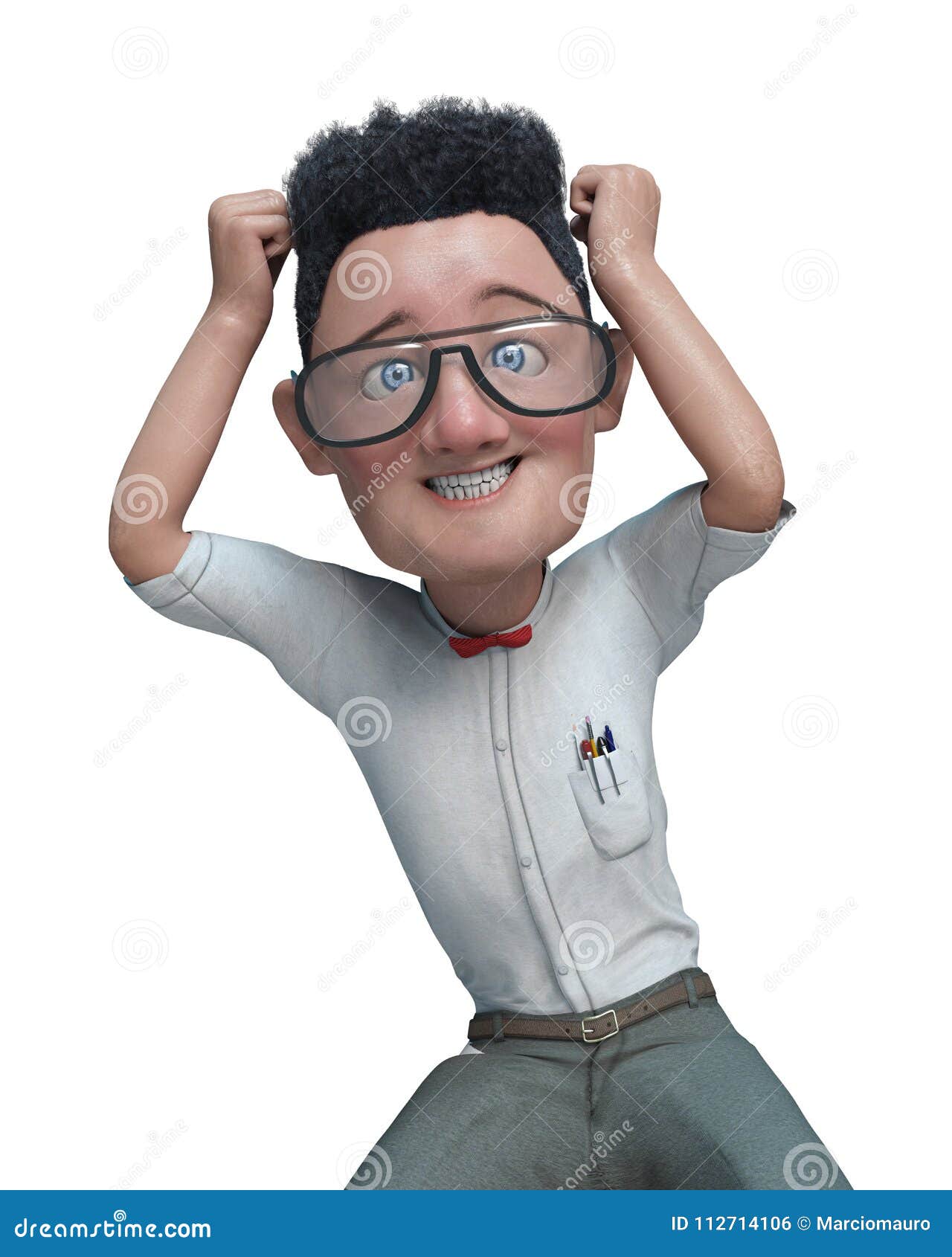 Funny Geek, Nerd or Just a Normal Guy Cartoon Stock Illustration ...