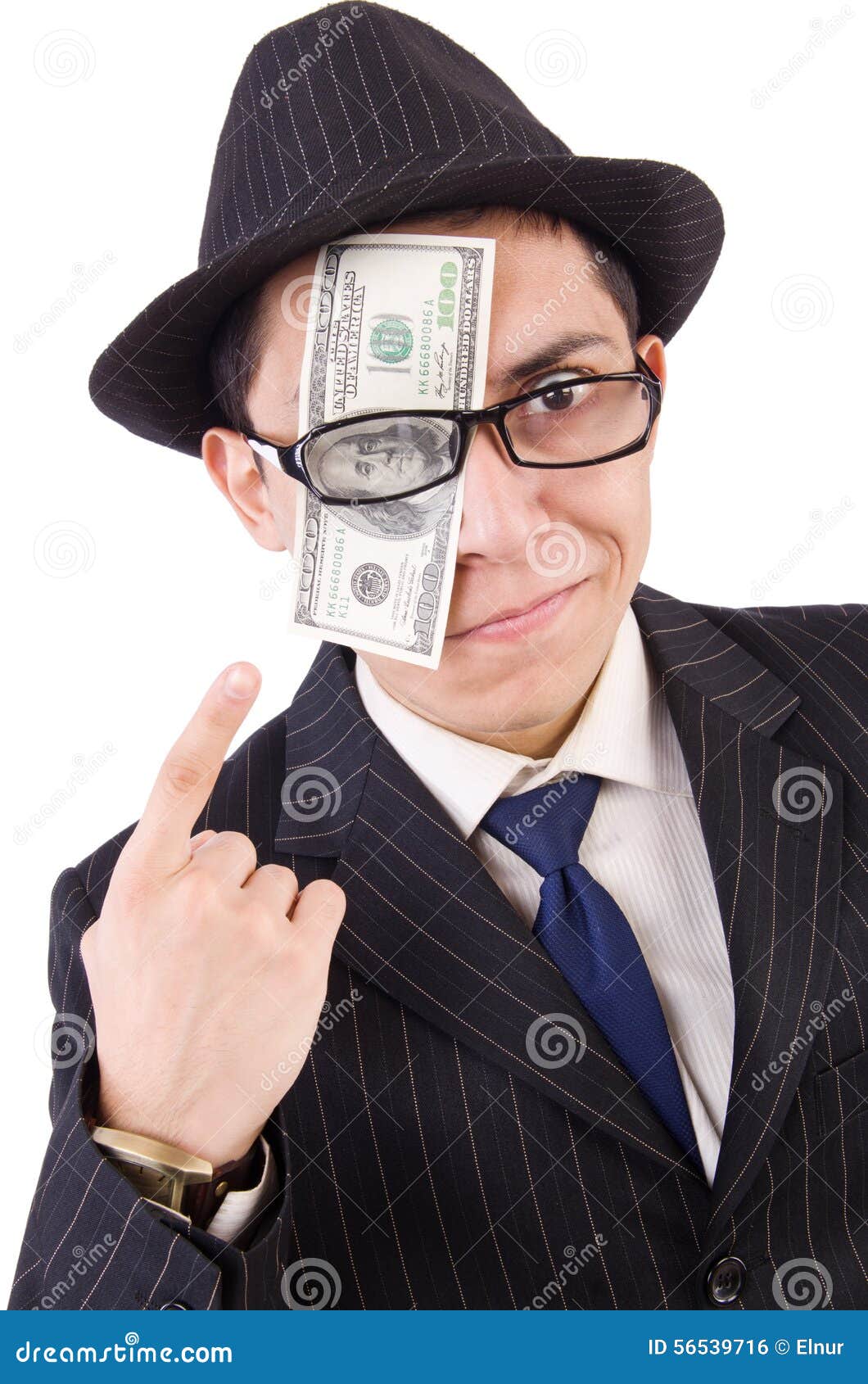 Funny Gentleman in Striped Suit Isolated on the Stock Photo - Image of ...