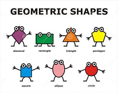Funny geometric shapes stock vector. Illustration of diamond - 38076637