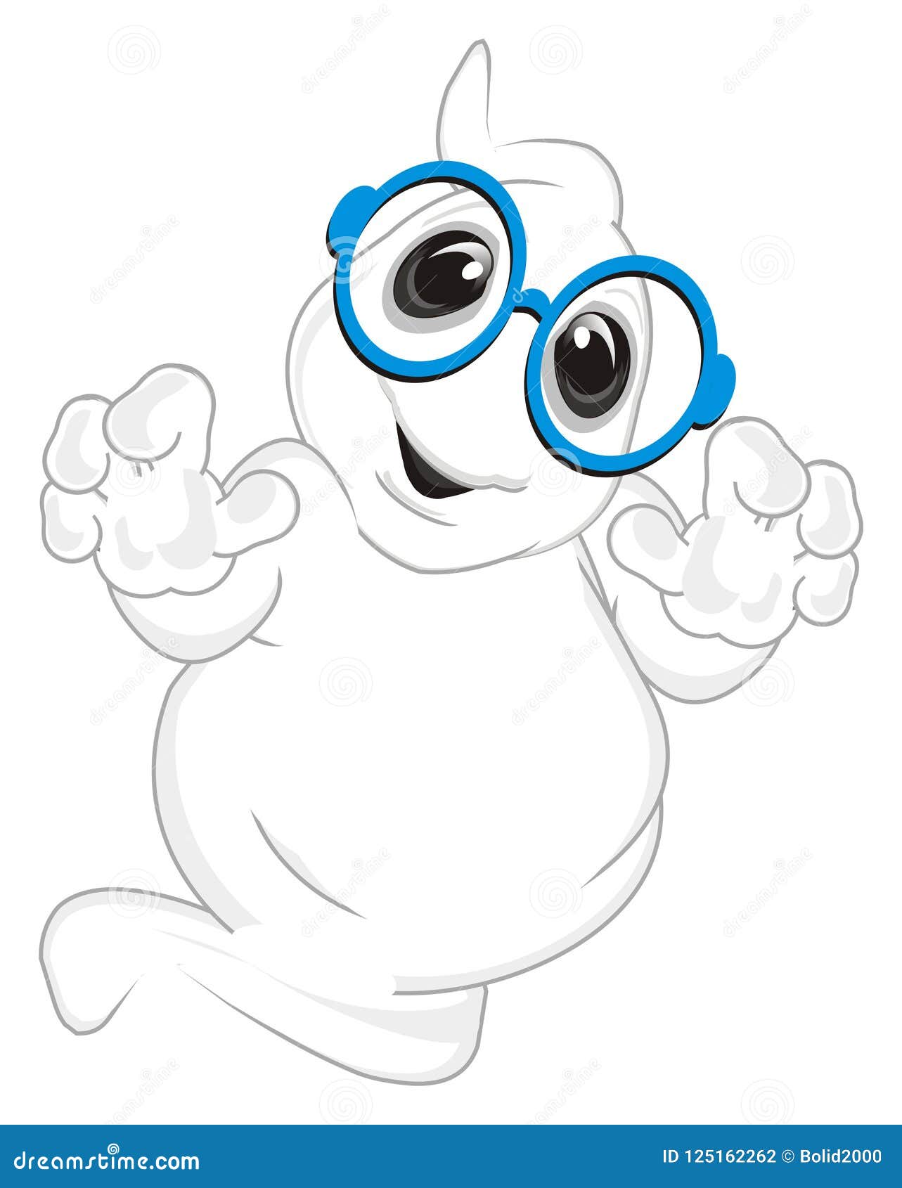 Ghost in glasses stock illustration. Illustration of pose - 125162262