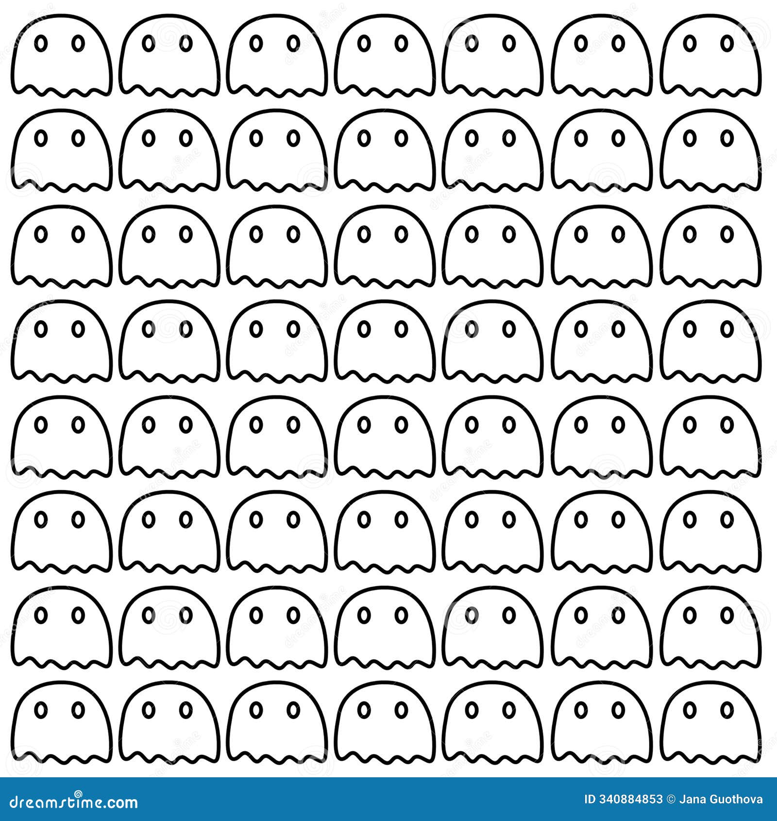 A Set Of Ghosts For Halloween. A Collection Of Mystical Ghosts ...