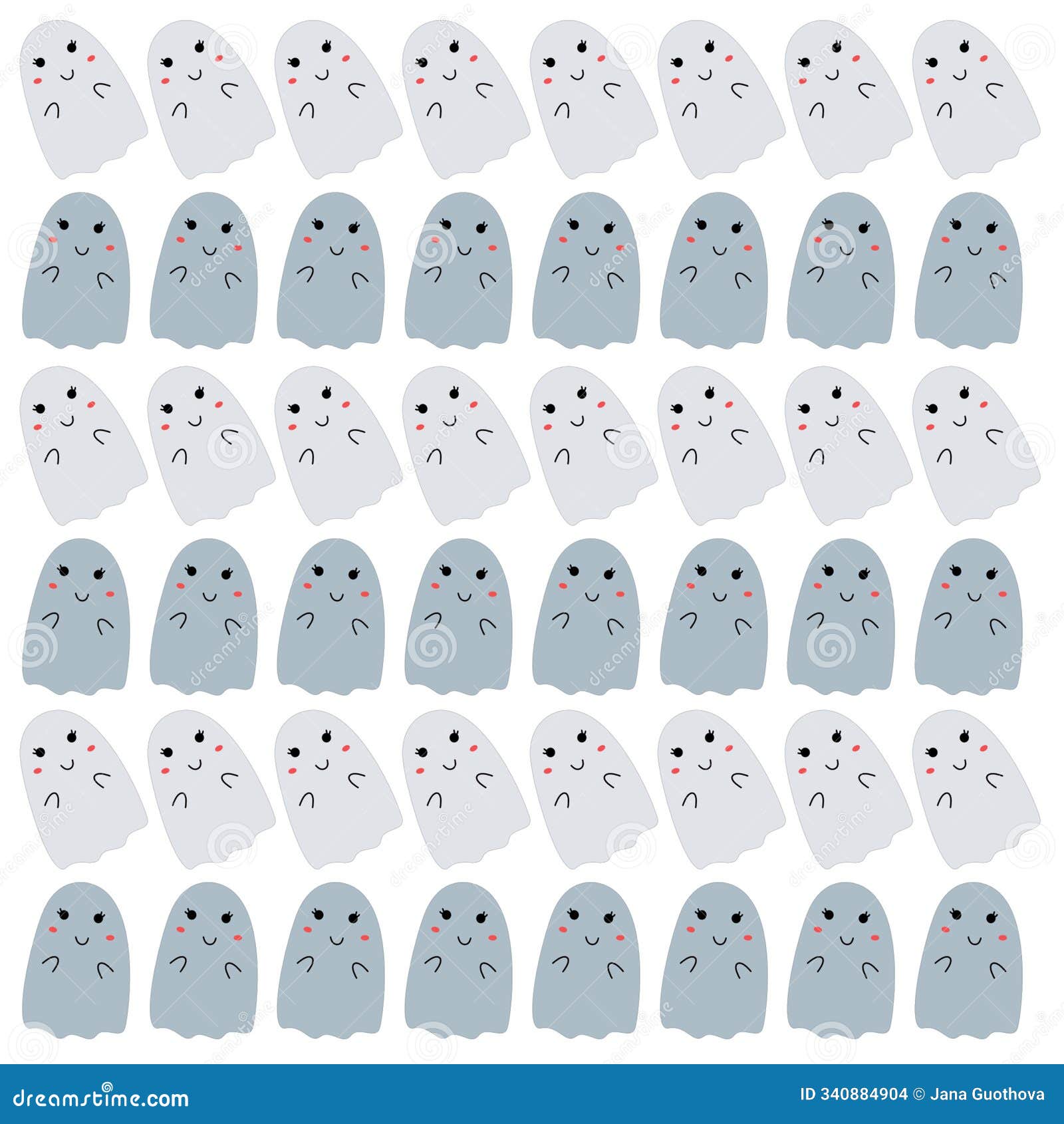 A Set Of Ghosts For Halloween. A Collection Of Mystical Ghosts ...