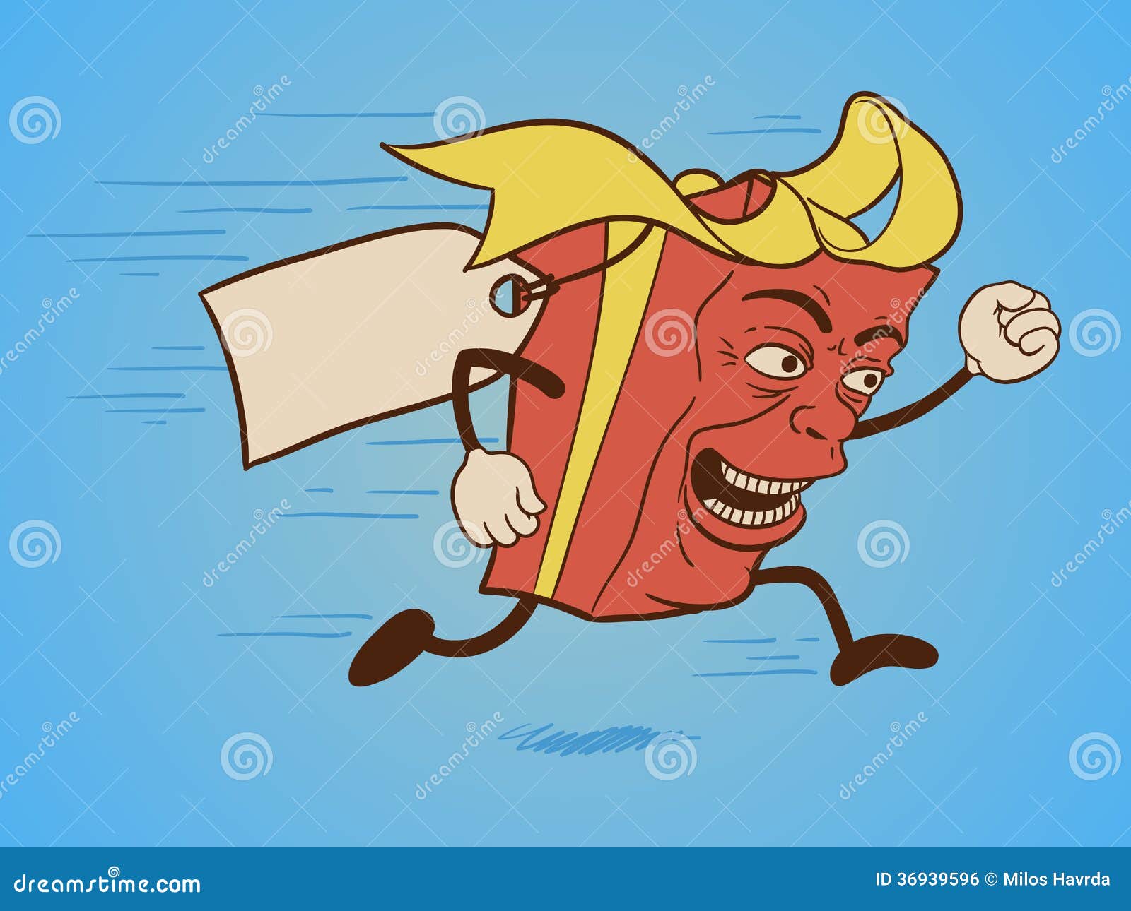 Funny Gift Box Cartoon Character Vector Illustration | CartoonDealer ...