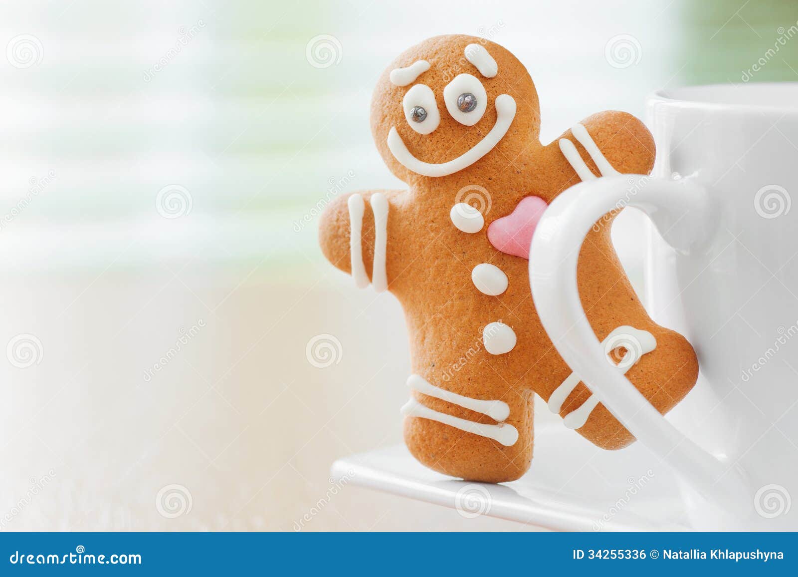 Funny gingerbread man stock photo. Image of coffee, dessert - 34255336