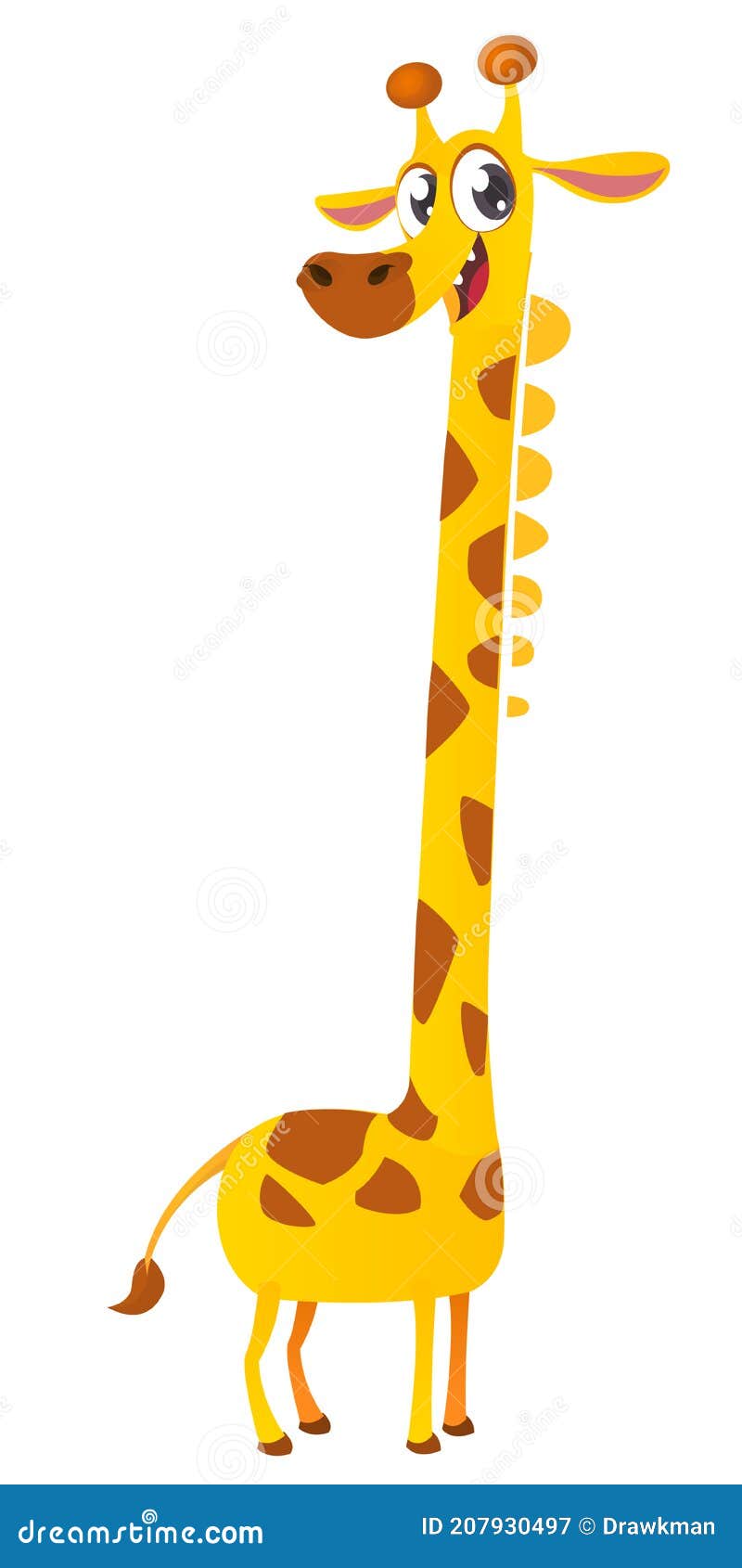 Funny Giraffe Cartoon Design. Vector Illustration Stock Vector ...