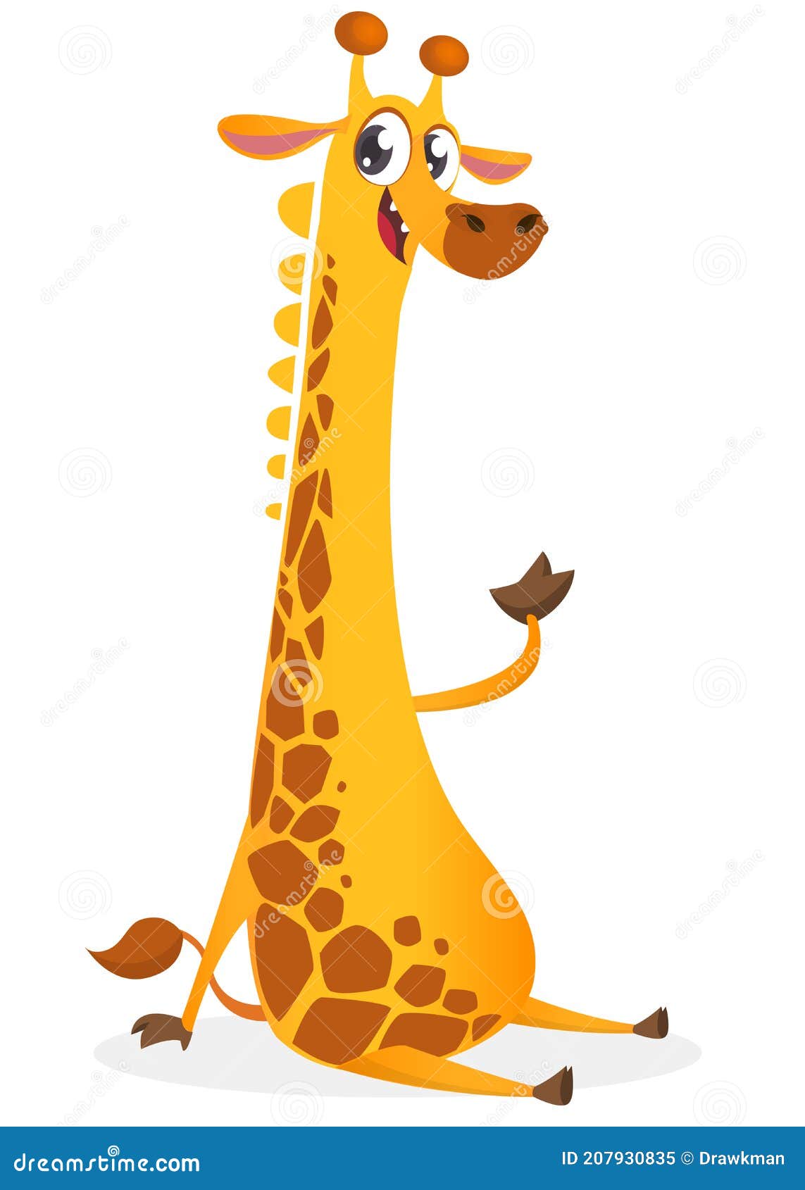Funny Giraffe Cartoon Design. Vector Illustration Stock Vector ...