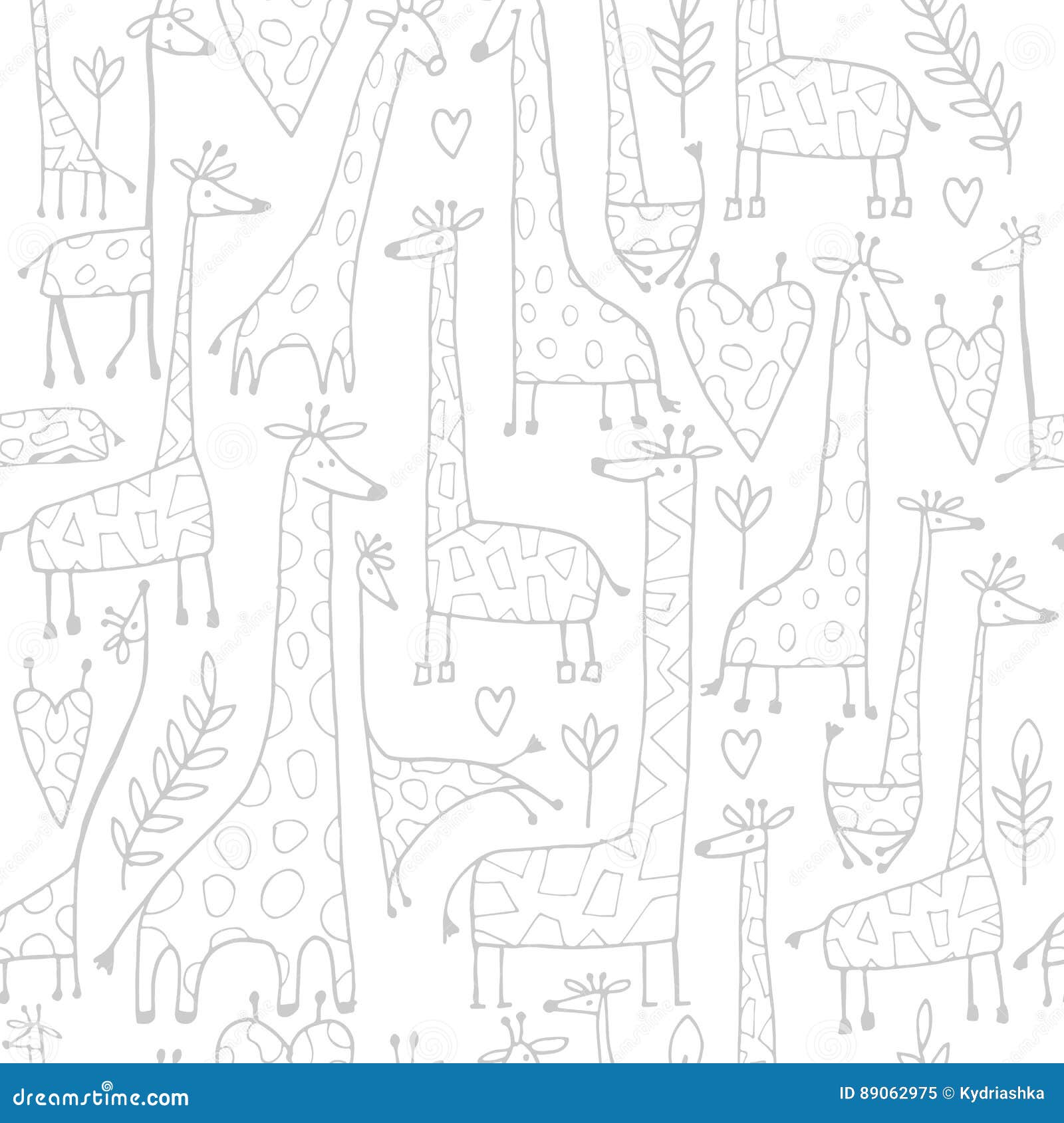 Giraffes. A Sketch By Hand. Pencil Drawing Vector Illustration ...