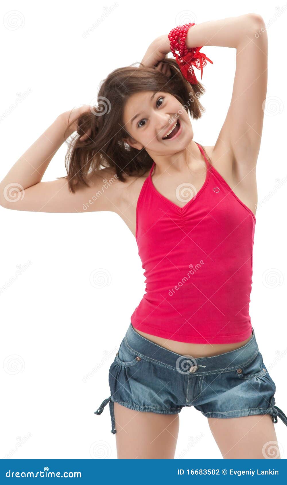 Funny girl stock photo. Image of background, hands, studio - 16683502