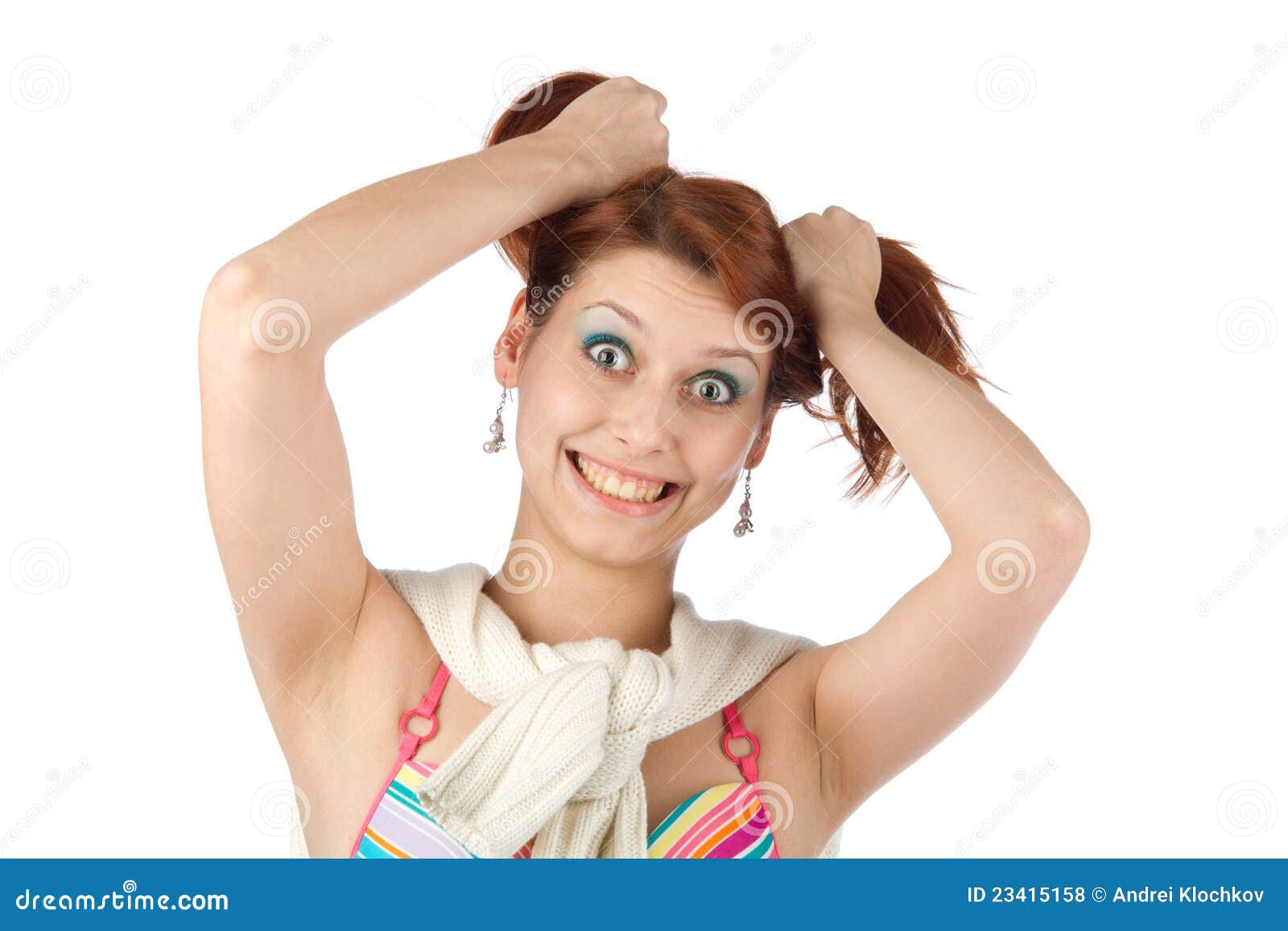 Funny girl stock photo. Image of girls, hands, attractive - 23415158