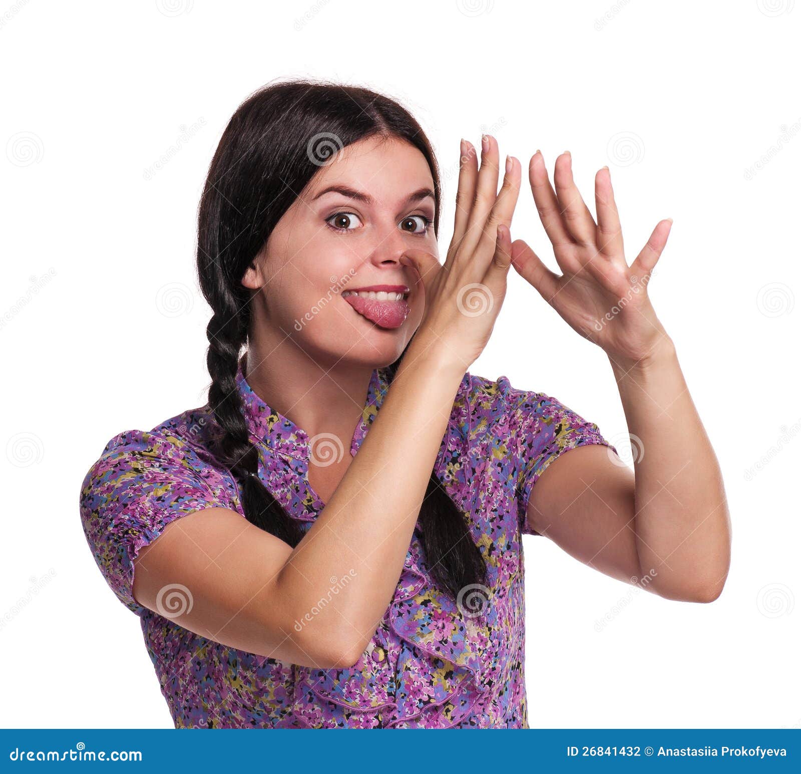 Funny girl stock photo. Image of closeup, friendly, cheerful - 26841432