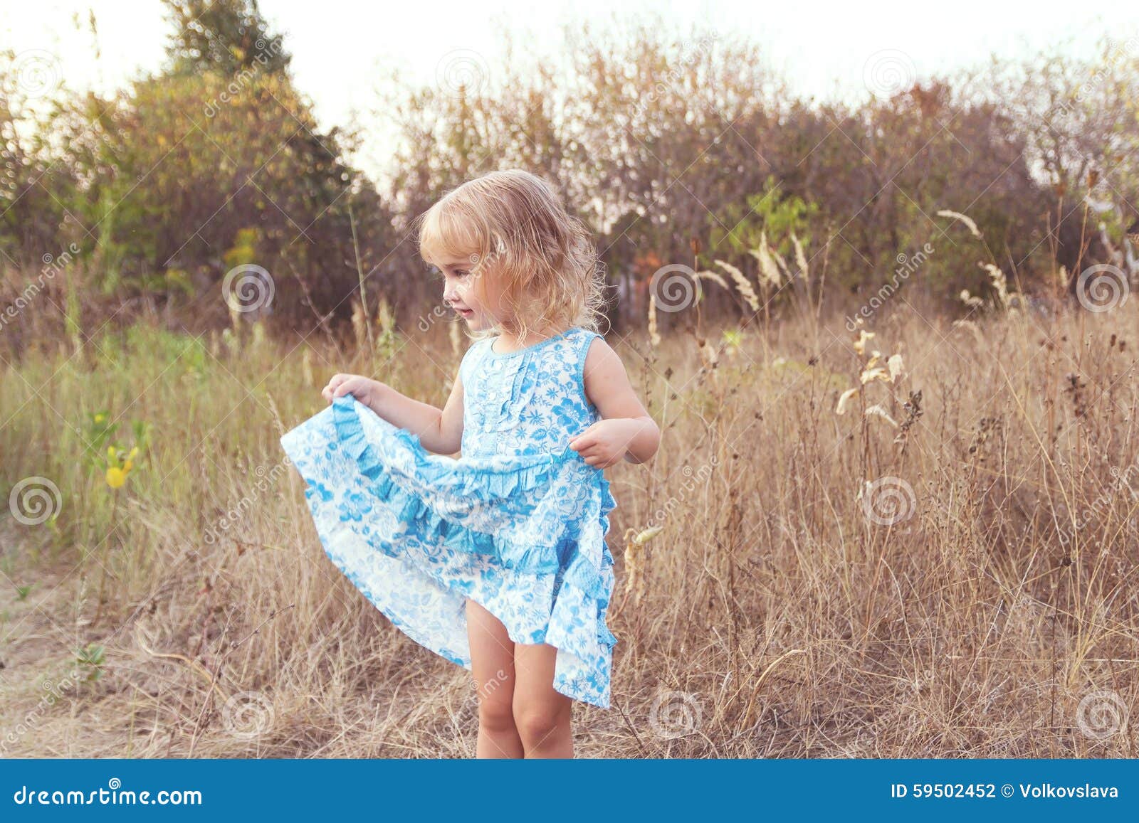 Funny Girl Dancing on the Lawn Stock Photo - Image of carefree, field ...
