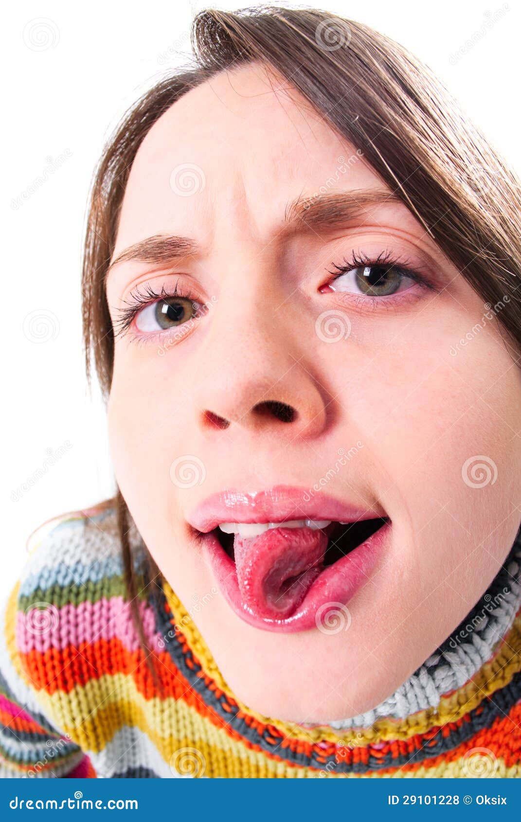Funny girl face stock photo. Image of humor, female, distortion - 29101228