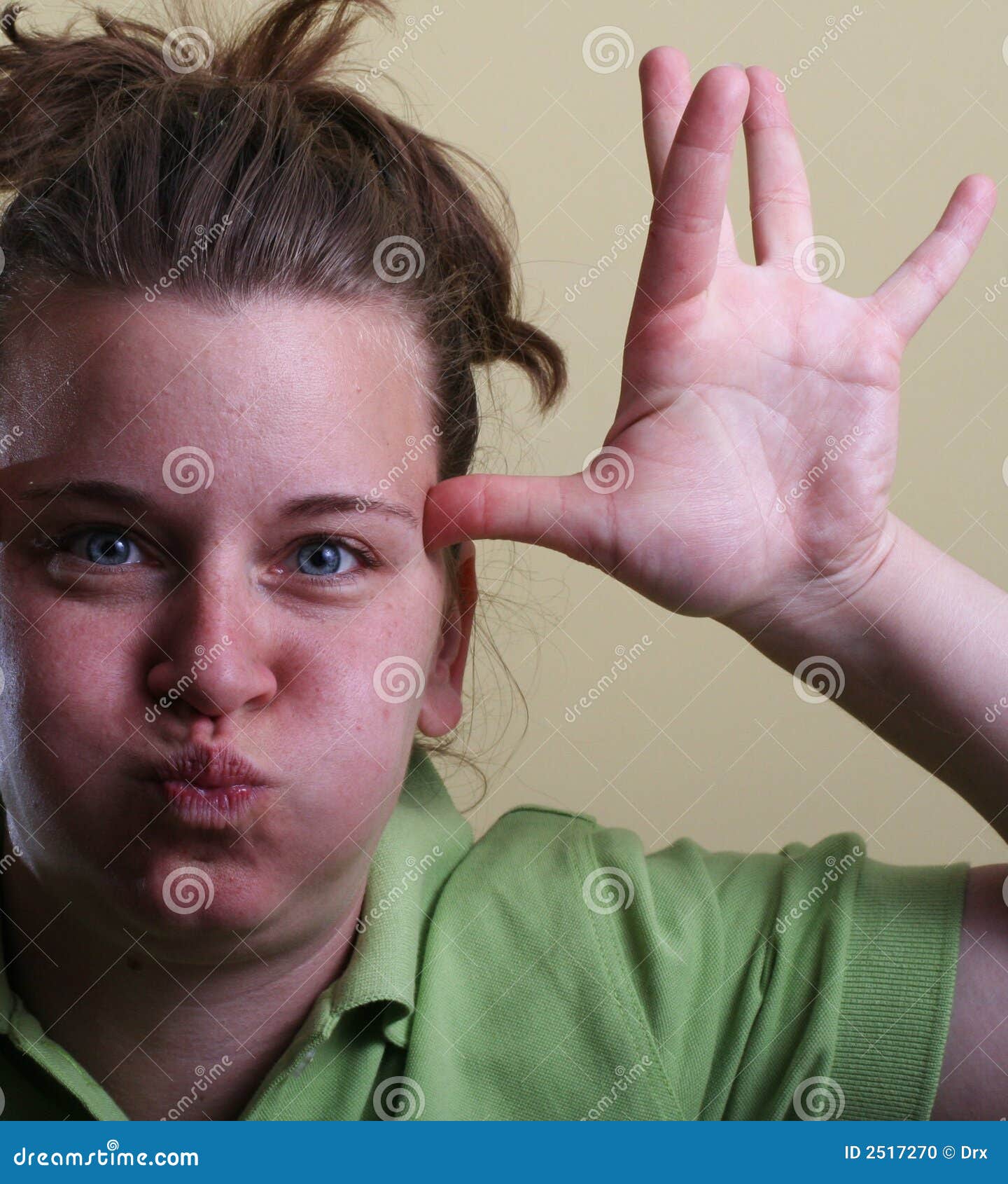 Funny girl make fun stock photo. Image of face, show, portrait - 2517270
