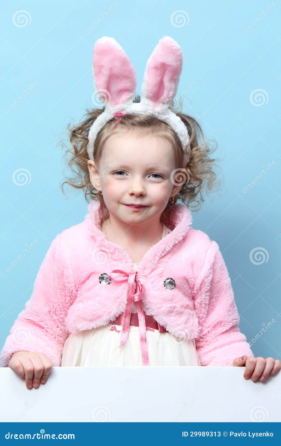 Girl with rabbit ears stock image. Image of ears, person - 29989313
