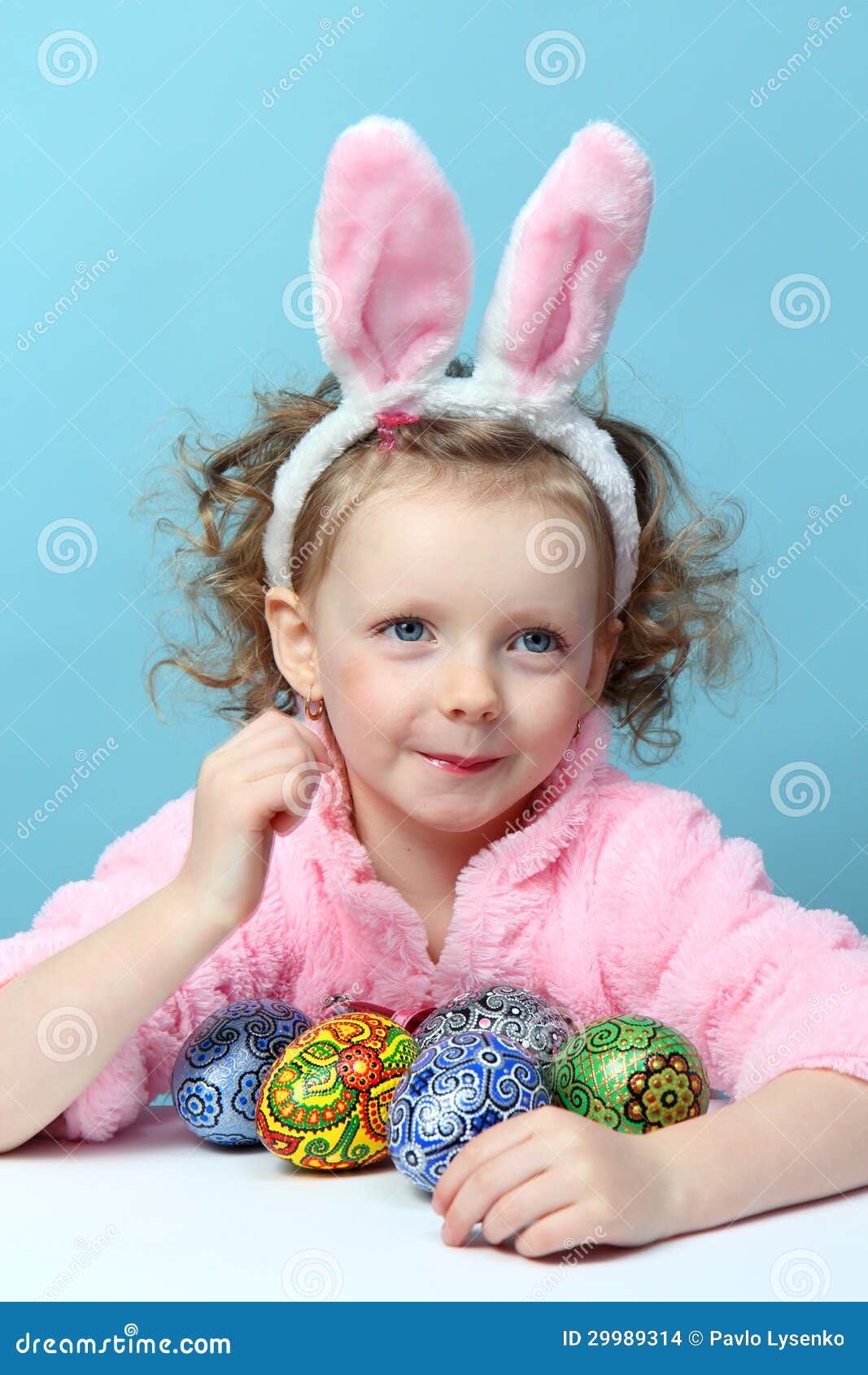 Girl with rabbit ears stock photo. Image of girls, rabbit - 29989314
