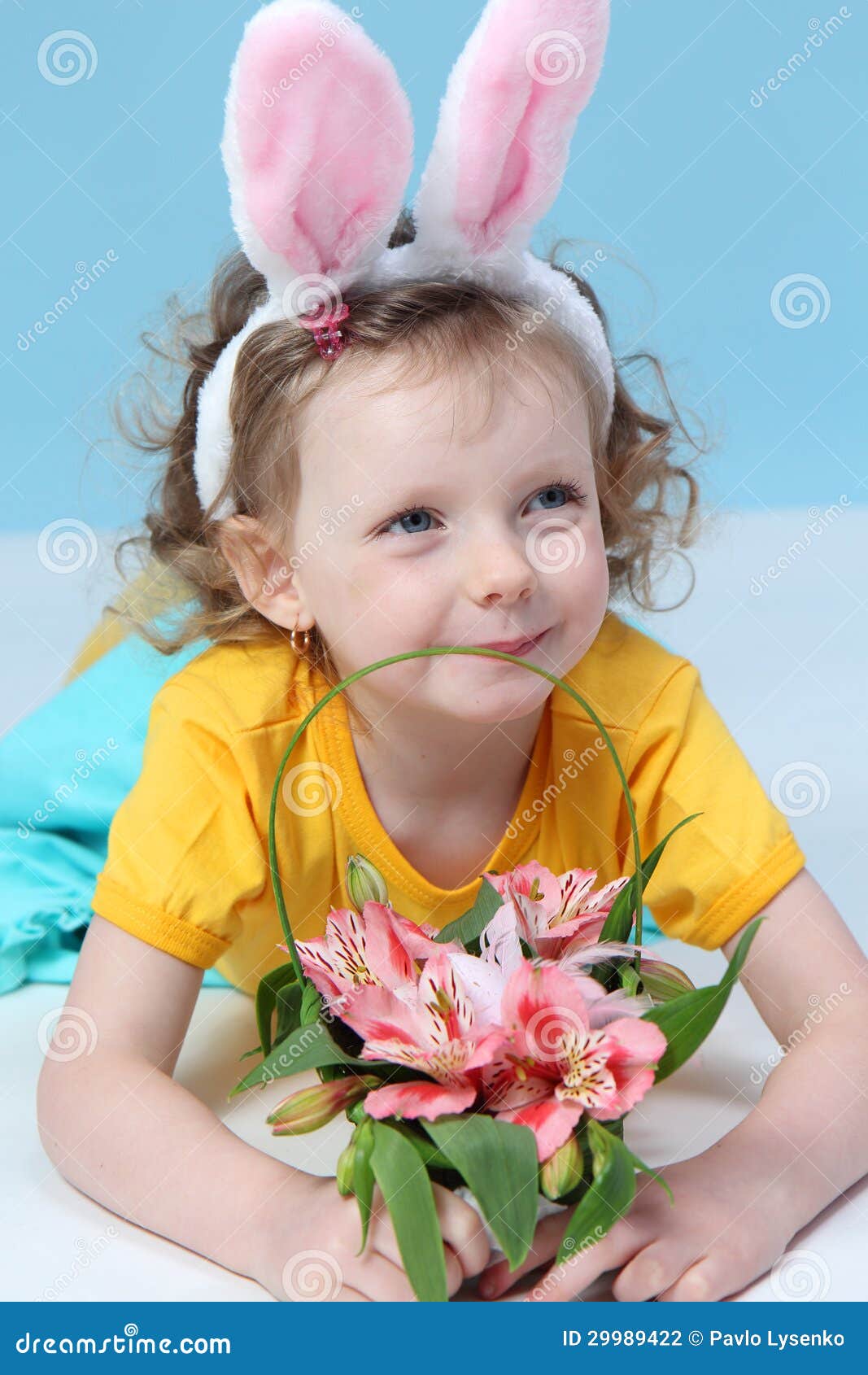 Girl with rabbit ears stock photo. Image of people, beauty - 29989422