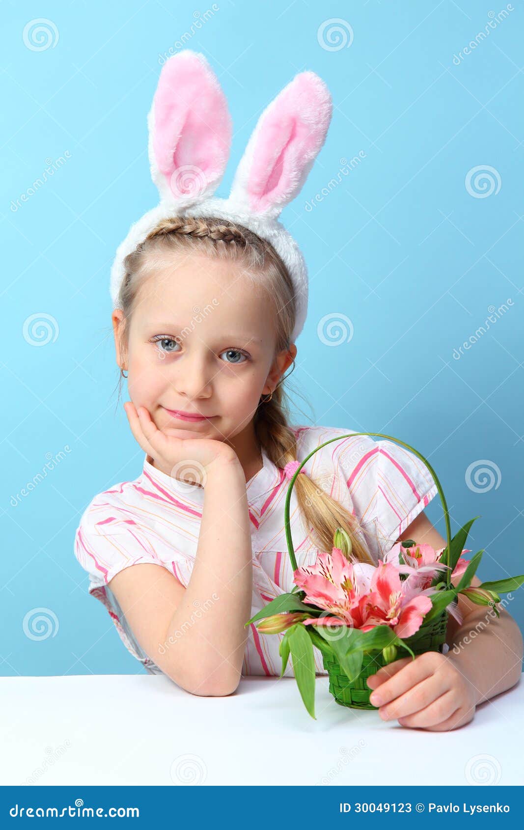 Girl with rabbit ears stock image. Image of humor, people - 30049123