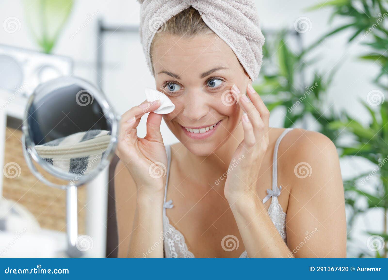 Funny Girl Removing Make Up Stock Photo - Image of healthylifestyle ...