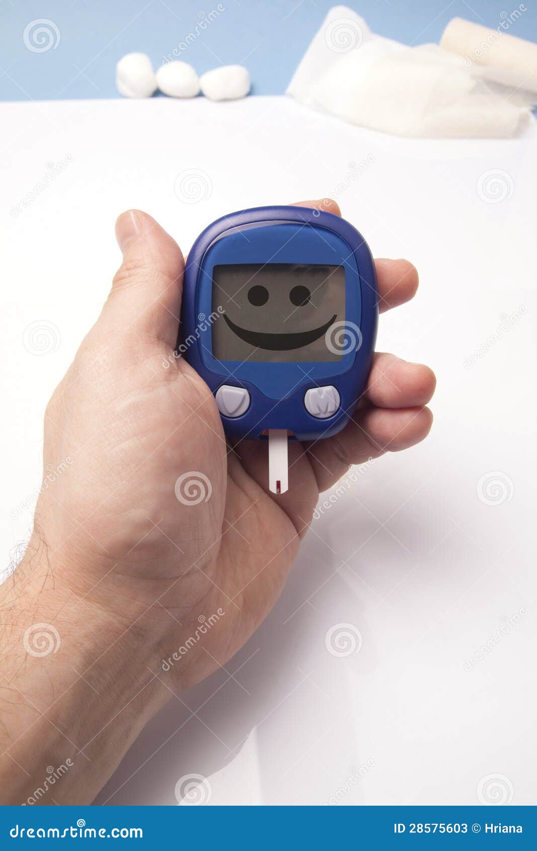 Funny Glucometer stock image. Image of smilleyface, diabetes - 28575603