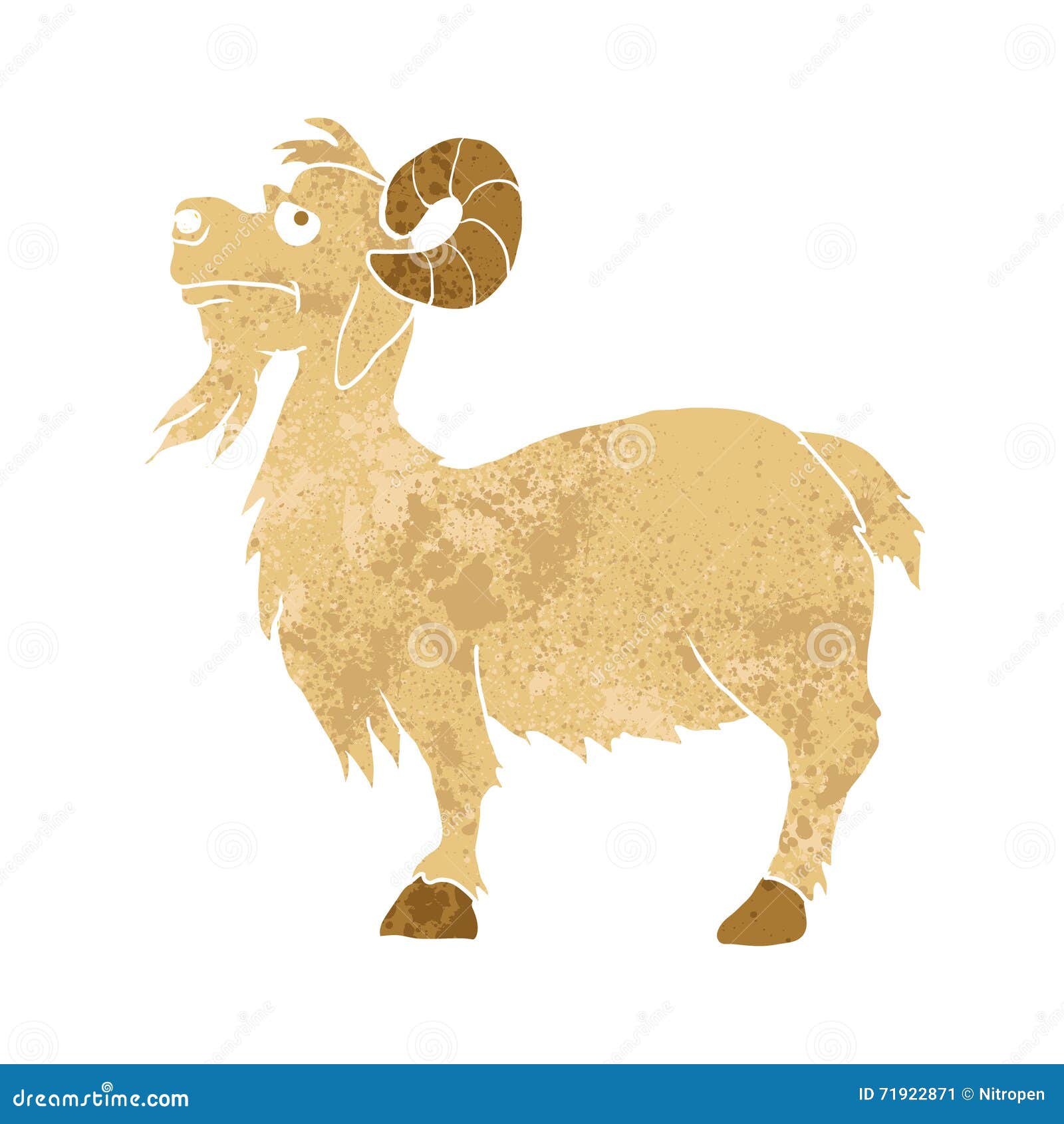 Funny Goat cartoon stock vector. Illustration of pounce - 71922871