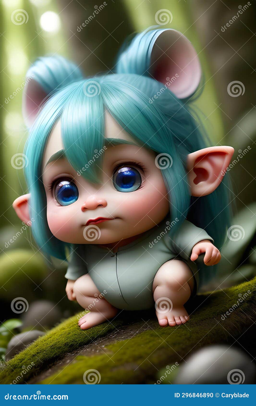 Funny goblin. stock illustration. Illustration of fabulous - 296846890