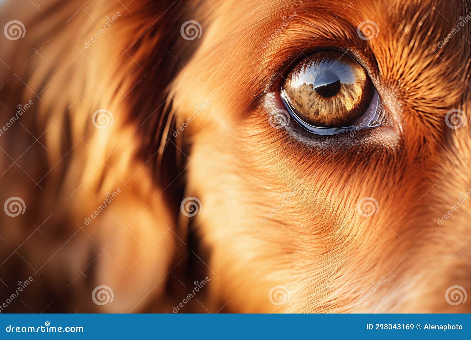 Funny Golden Retriever, Close Up Eye Stock Illustration - Illustration ...