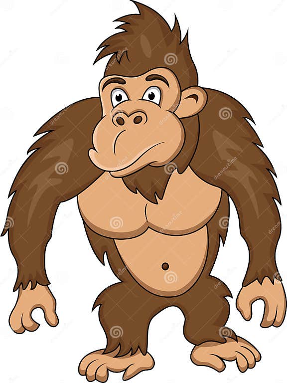 Funny gorilla cartoon stock vector. Illustration of wild - 24097229