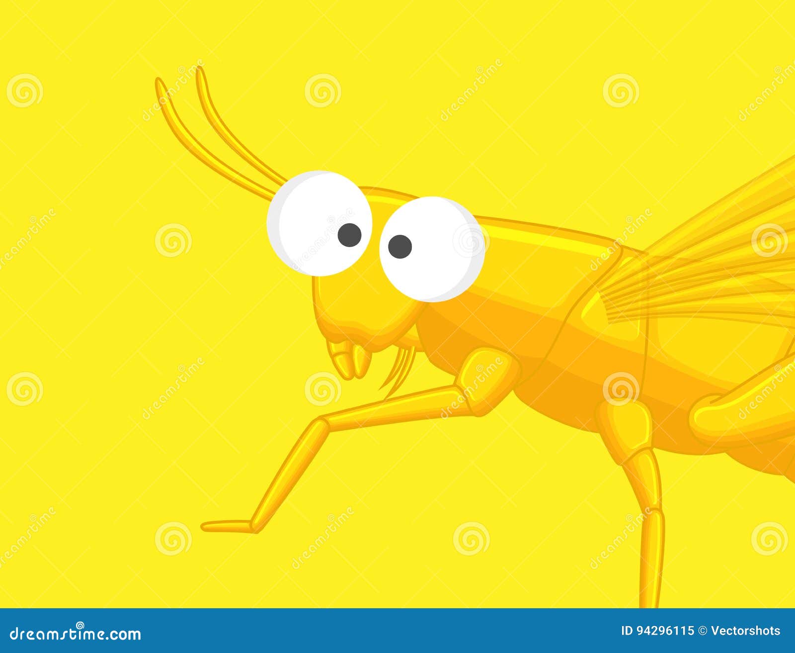 Funny Grasshopper stock vector. Illustration of insect - 94296115