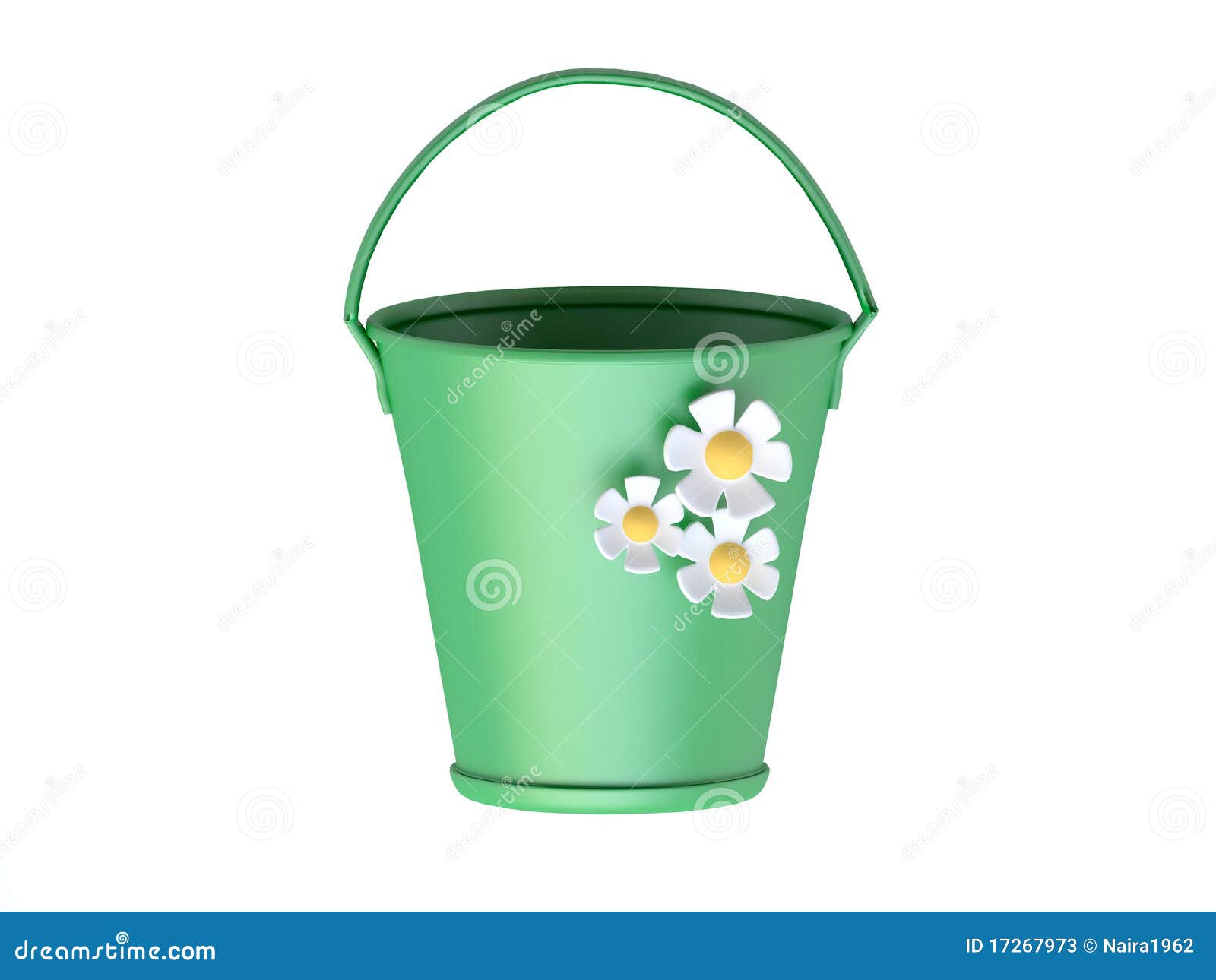 Green Bucket Bag On Transparent Background Stock Photography ...