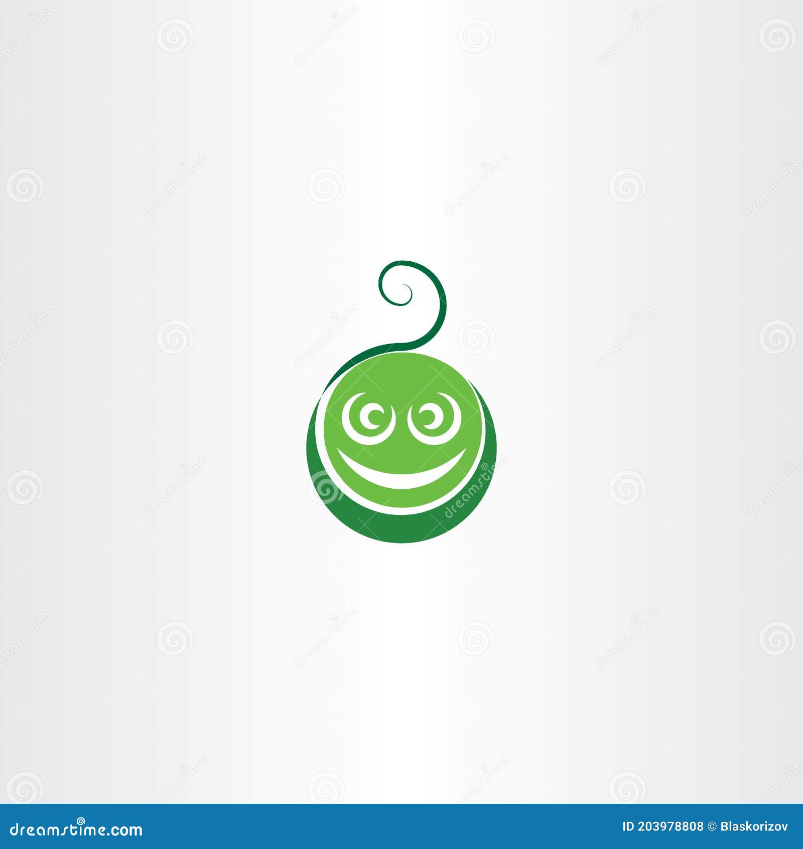 Funny Green Face Vector Logo Icon Element Stock Vector - Illustration ...