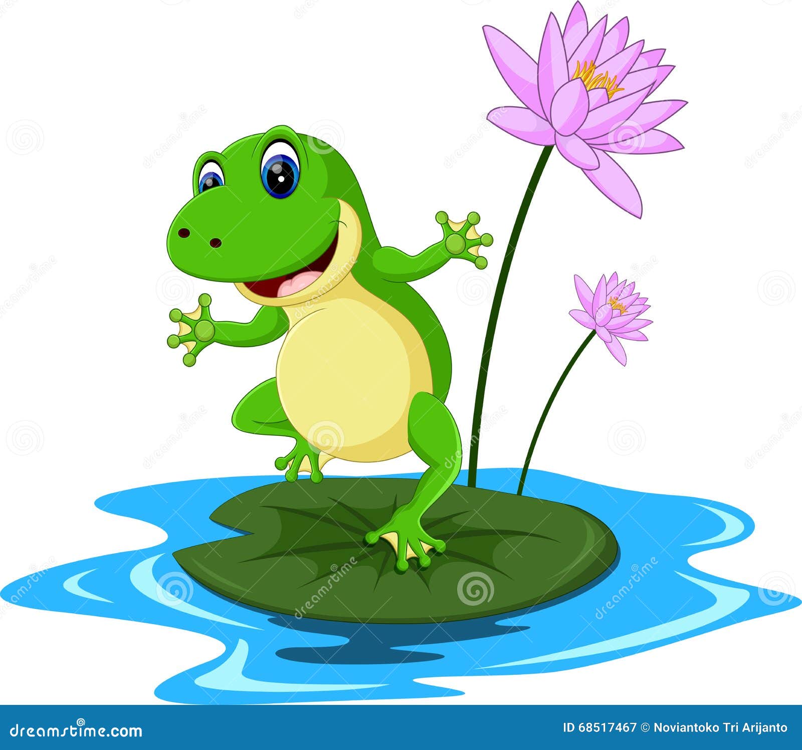 Funny Green frog cartoon stock vector. Illustration of humor - 68517467