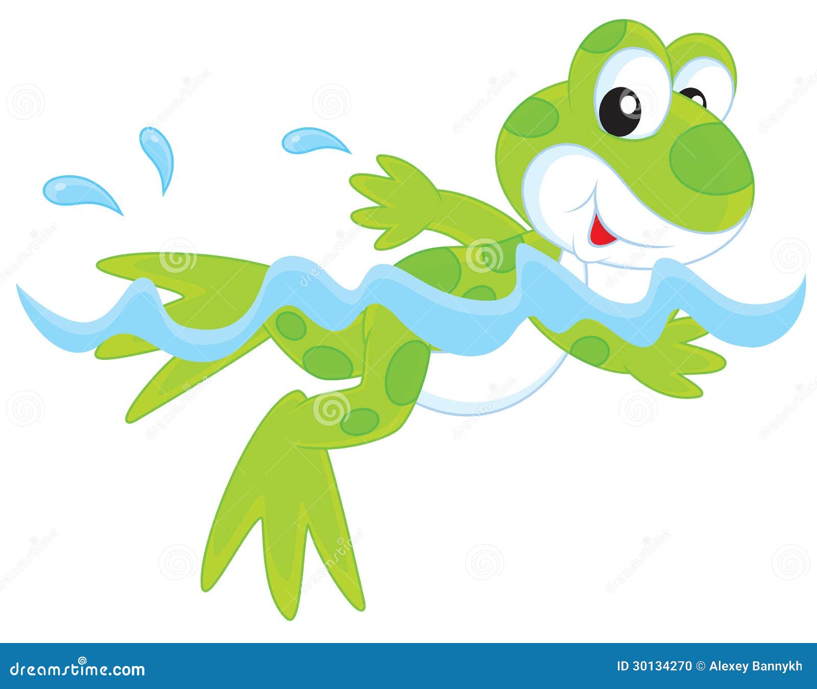Frog stock illustration. Illustration of little, swims - 30134270