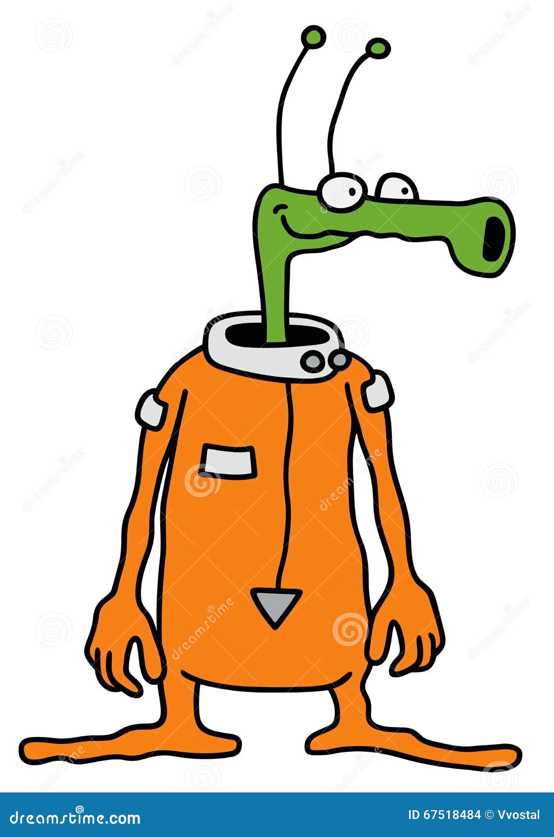 Funny green small alien stock vector. Illustration of funny - 67518484