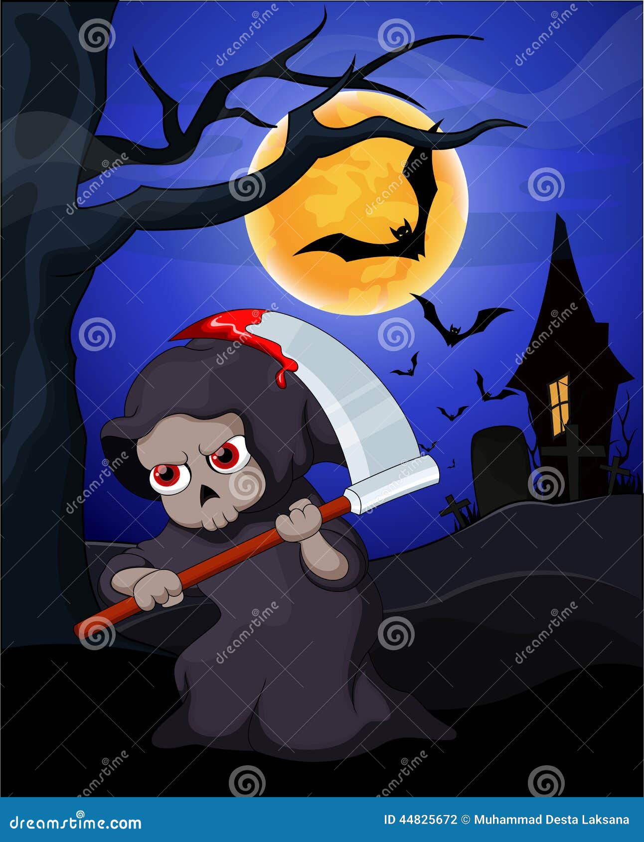Funny Grim Reaper Cartoon Stock Photography | CartoonDealer.com #44825672