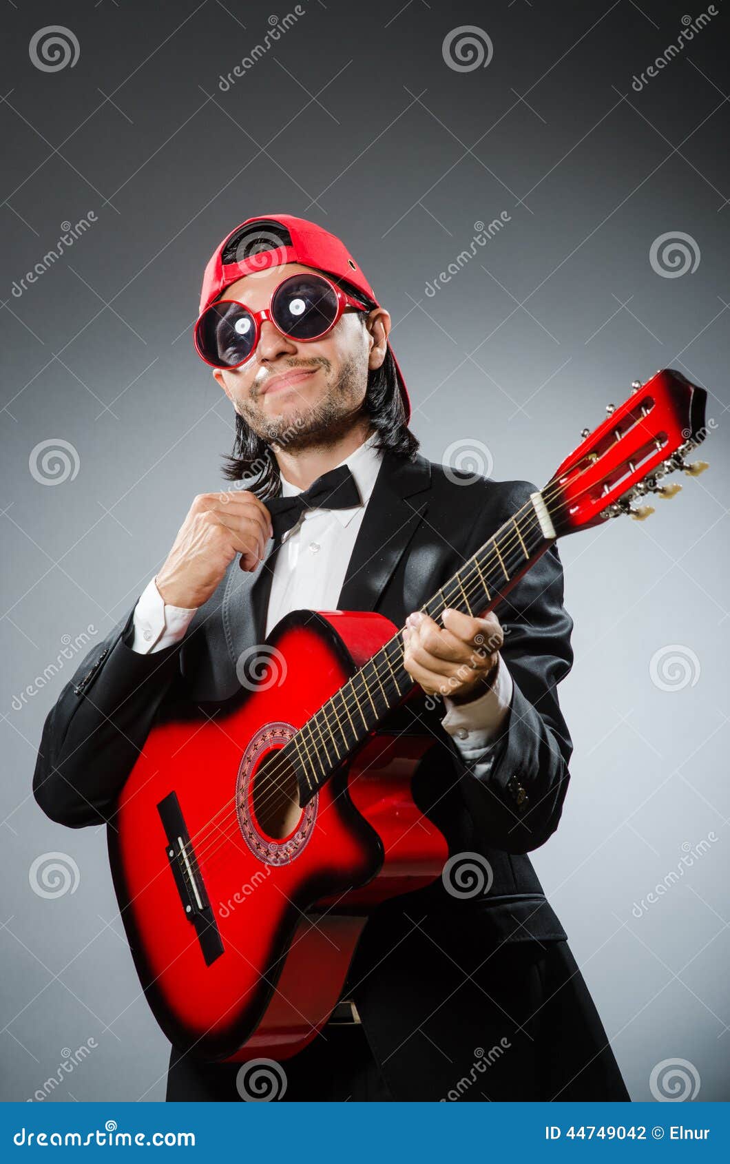 Funny guitar player stock photo. Image of jazz, guitar - 44749042