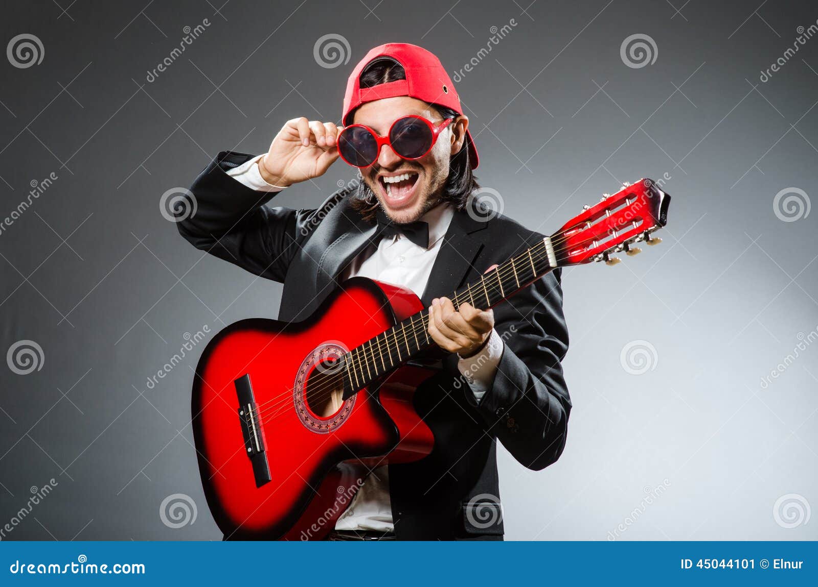 Funny guitar player stock image. Image of humourous, band - 45044101
