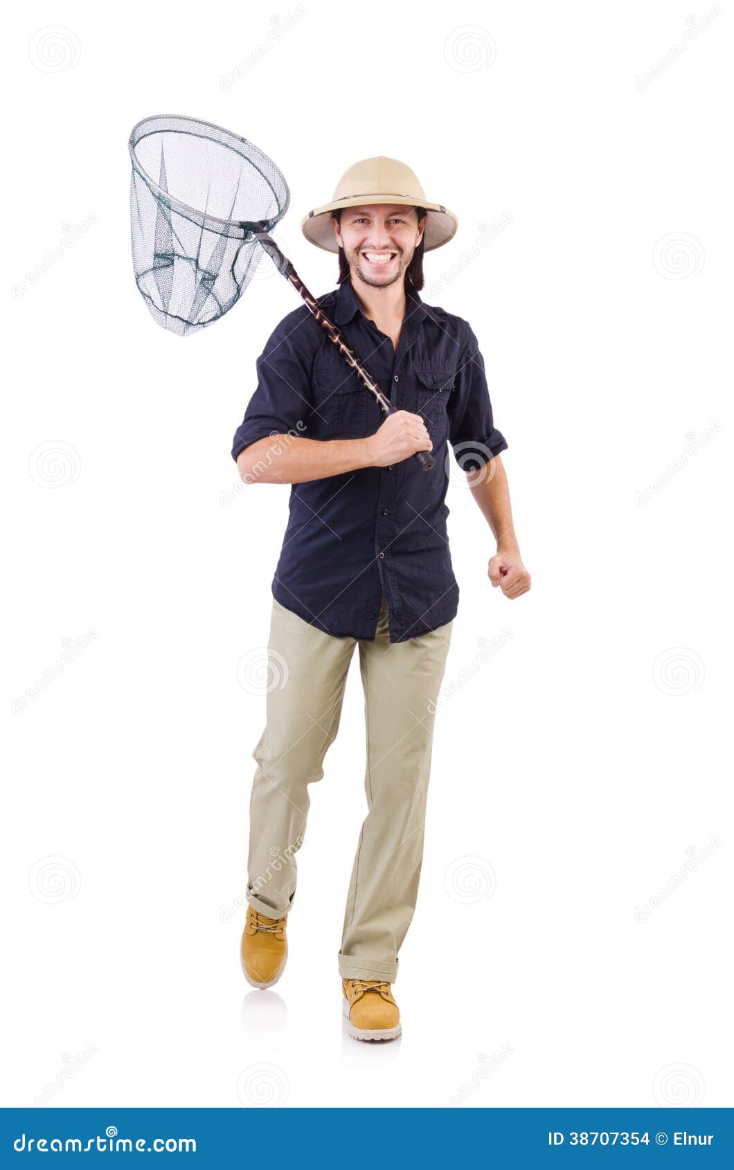 Funny Guy with Catching Net Stock Photo - Image of funny, humour: 38707354