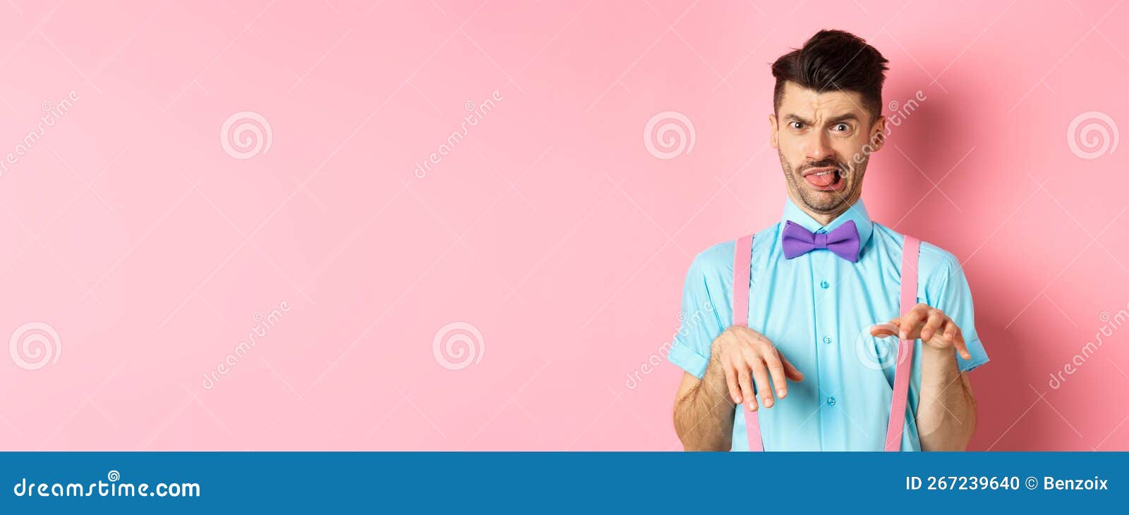 Funny Guy Looking at Something Disgusting with Aversion and Cringe ...