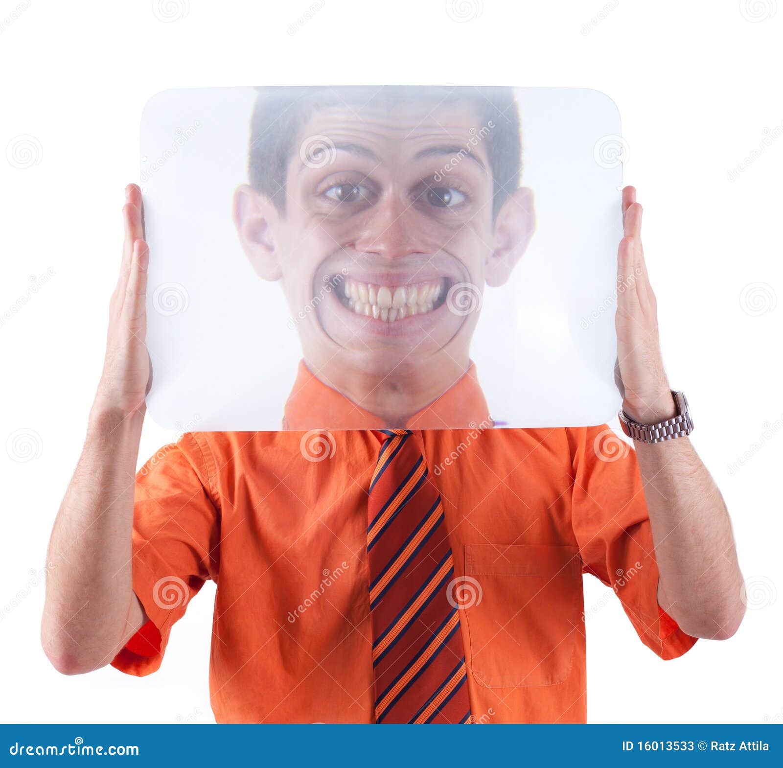 A Funny Guy with a Magnifying Glass Stock Image - Image of caucasian ...
