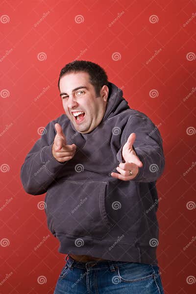 Funny Guy Pointing stock image. Image of happiness, attitude - 9391375