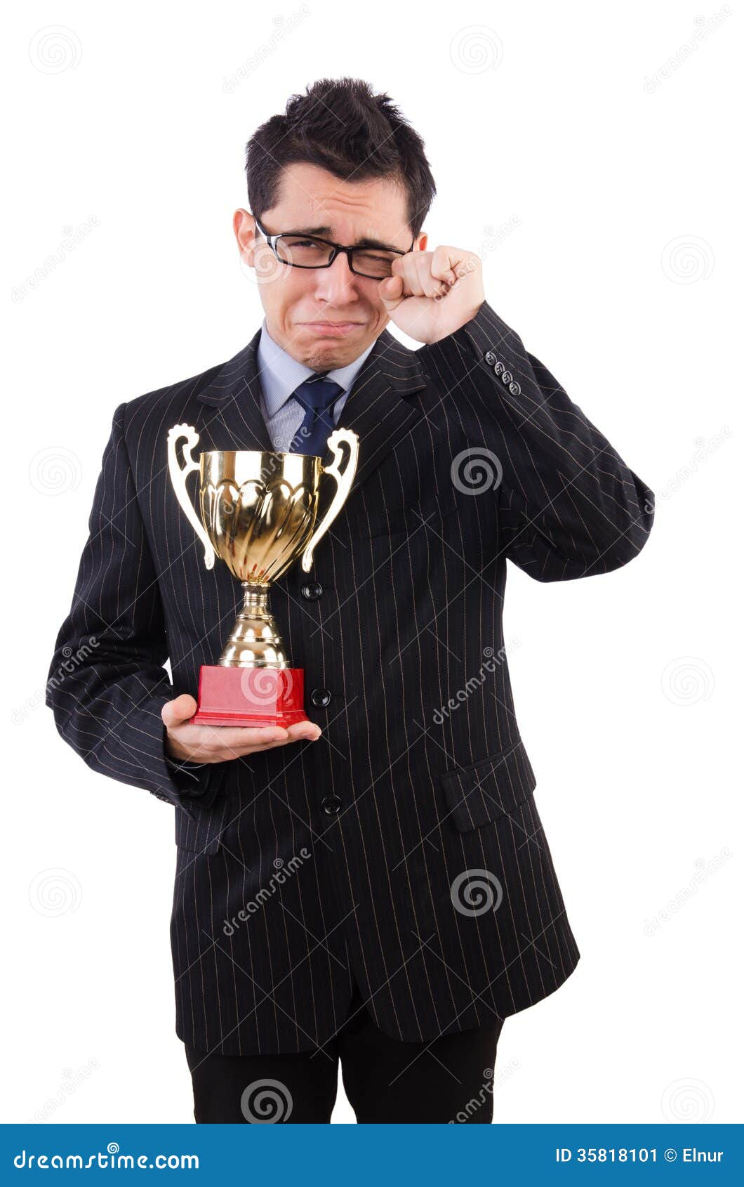 Funny guy receiving award stock image. Image of humor - 35818101