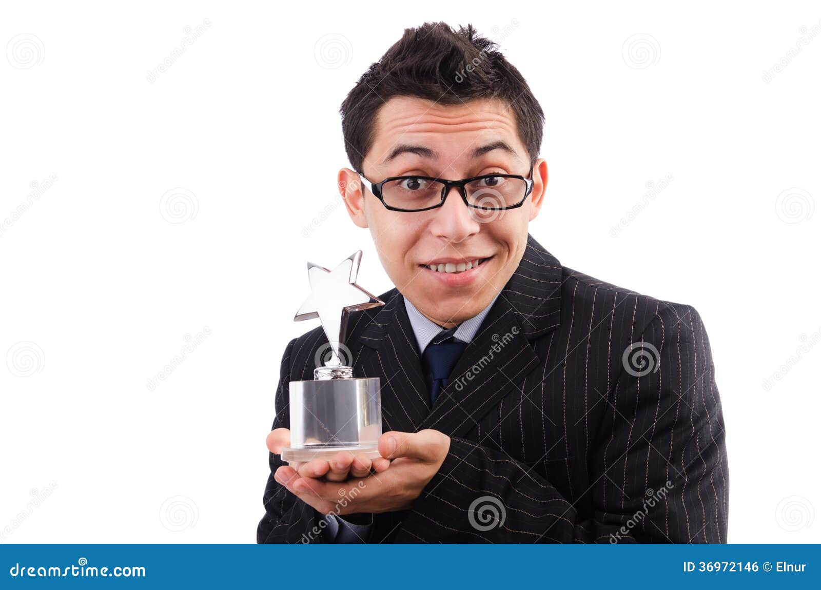 Funny guy receiving award stock photo. Image of reward - 36972146